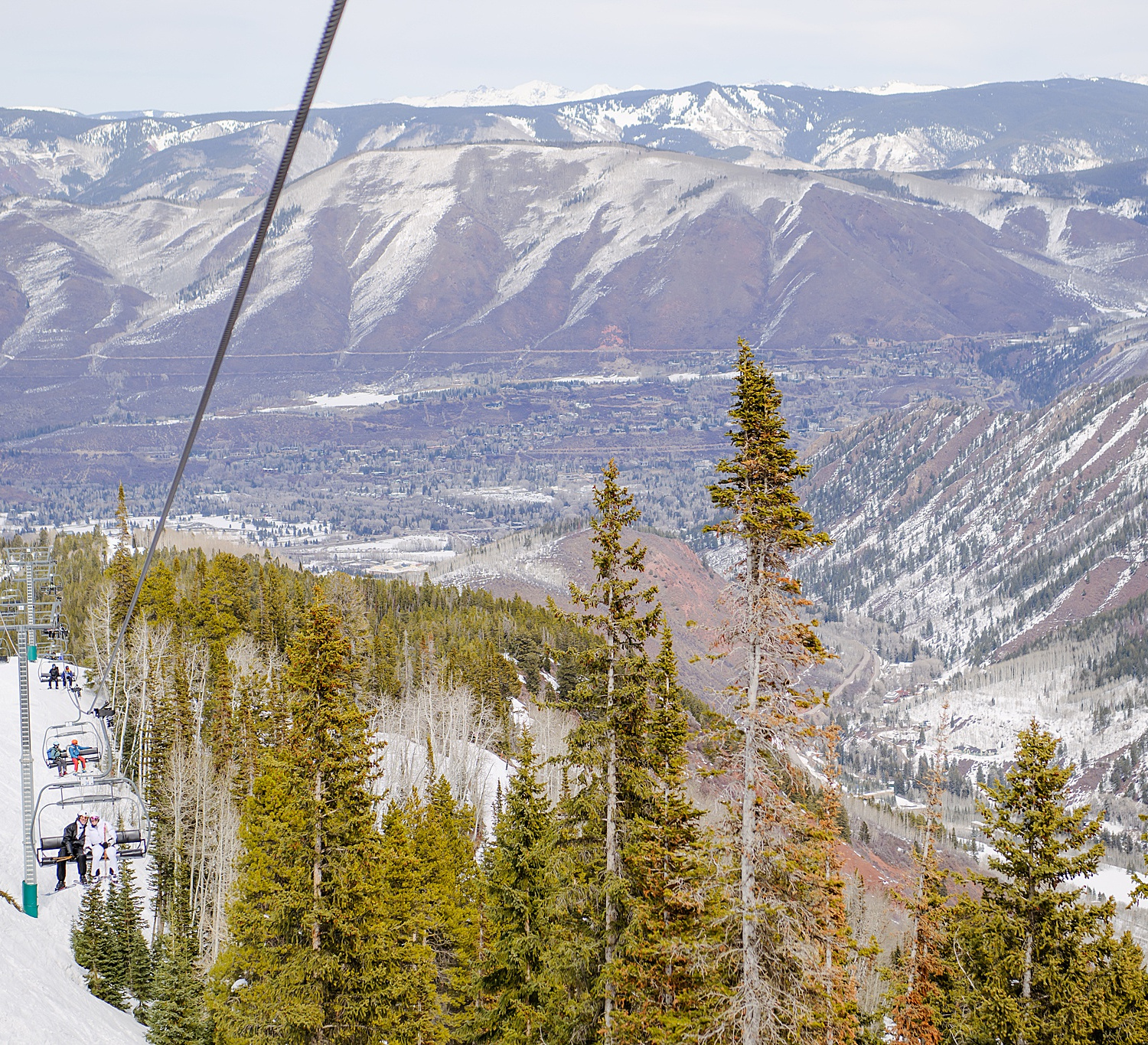Ski Portraits at Aspen Highlands: Heather & Jason's Post-Wedding